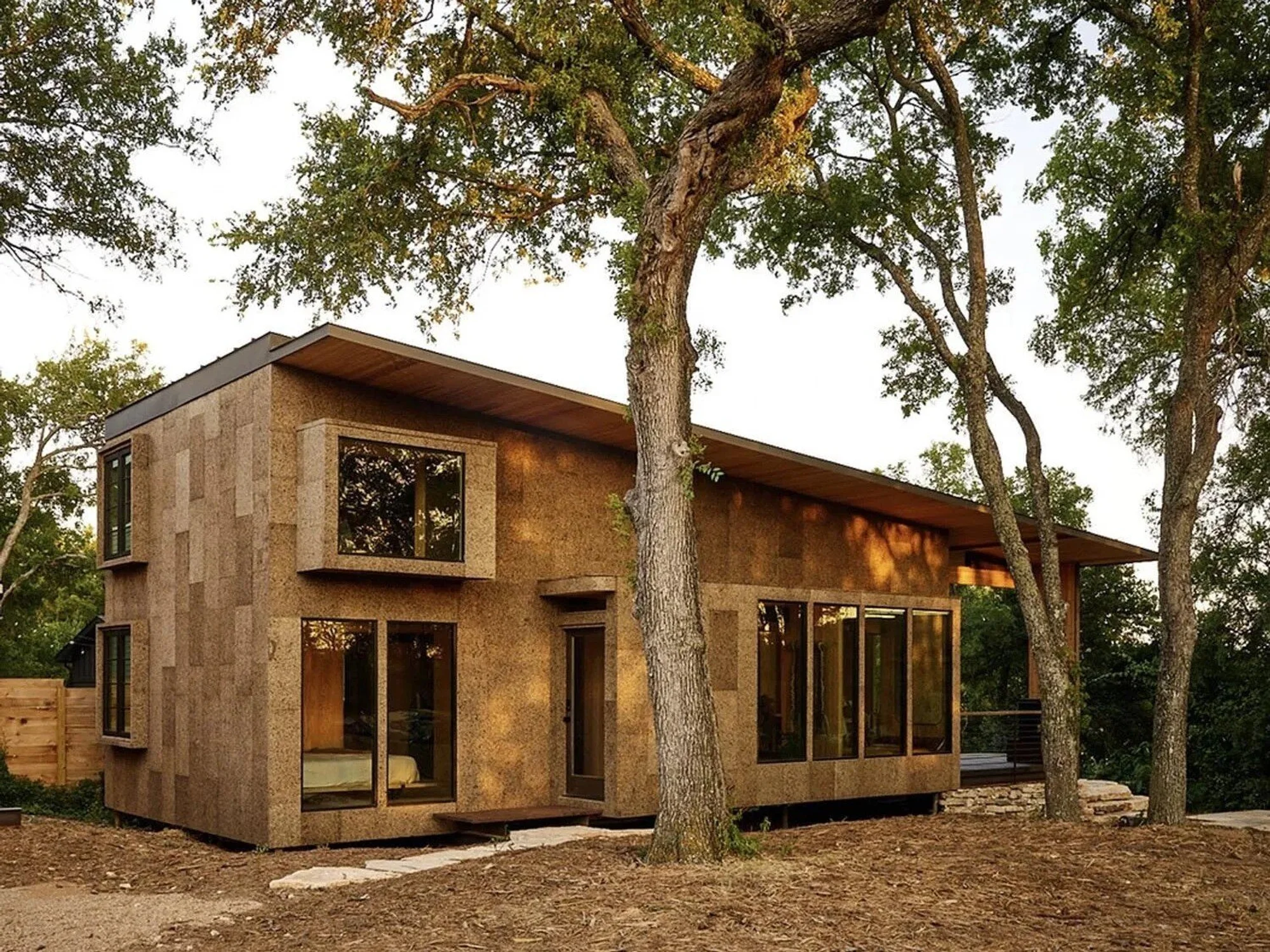 Expanded cork external house cladding in USA - CorkLink - cork products ...